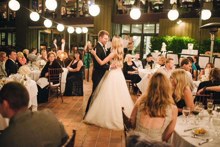 Round String Lights Over Dance Floor