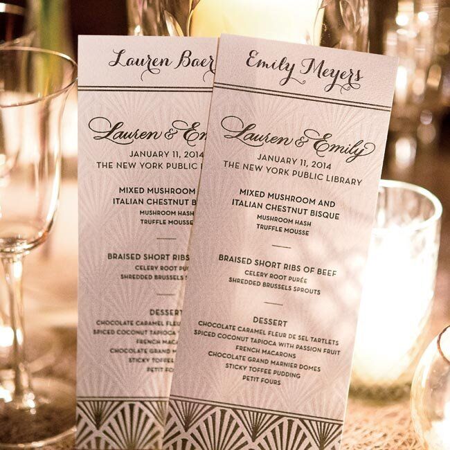 Art Deco Menu Cards