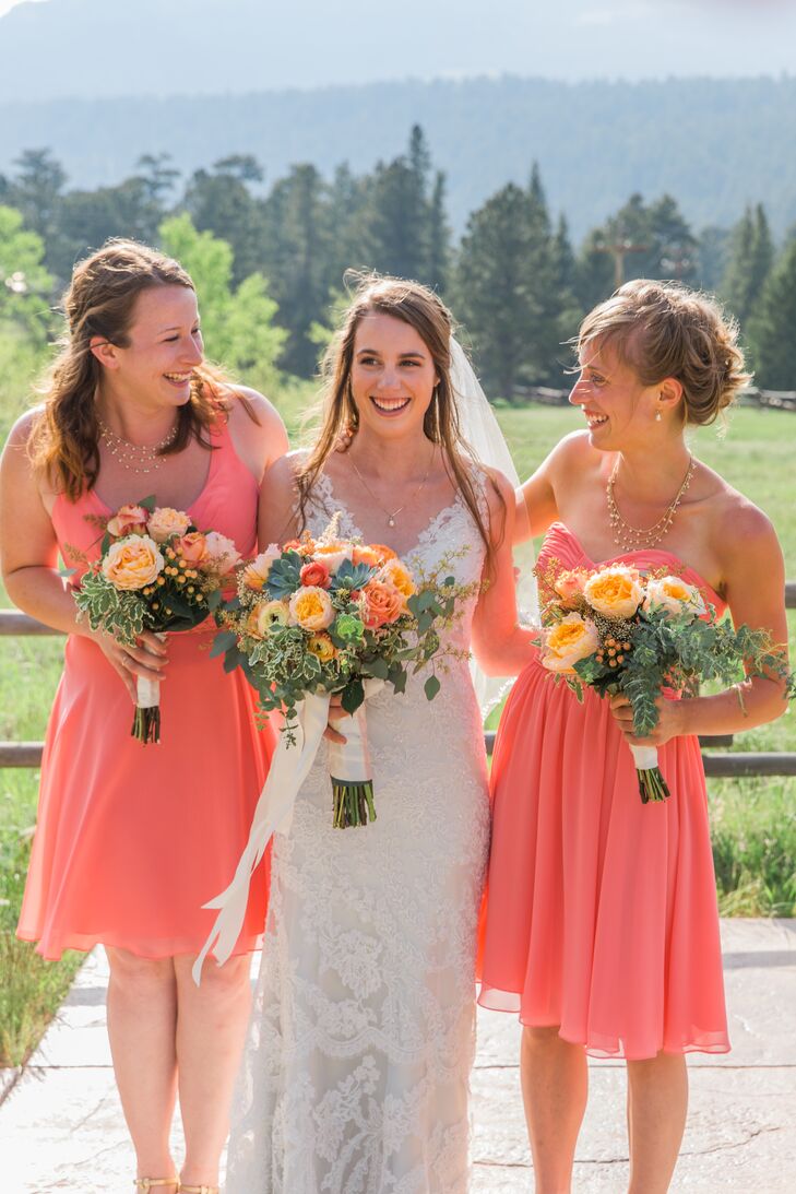 Coral Bridesmaid Style