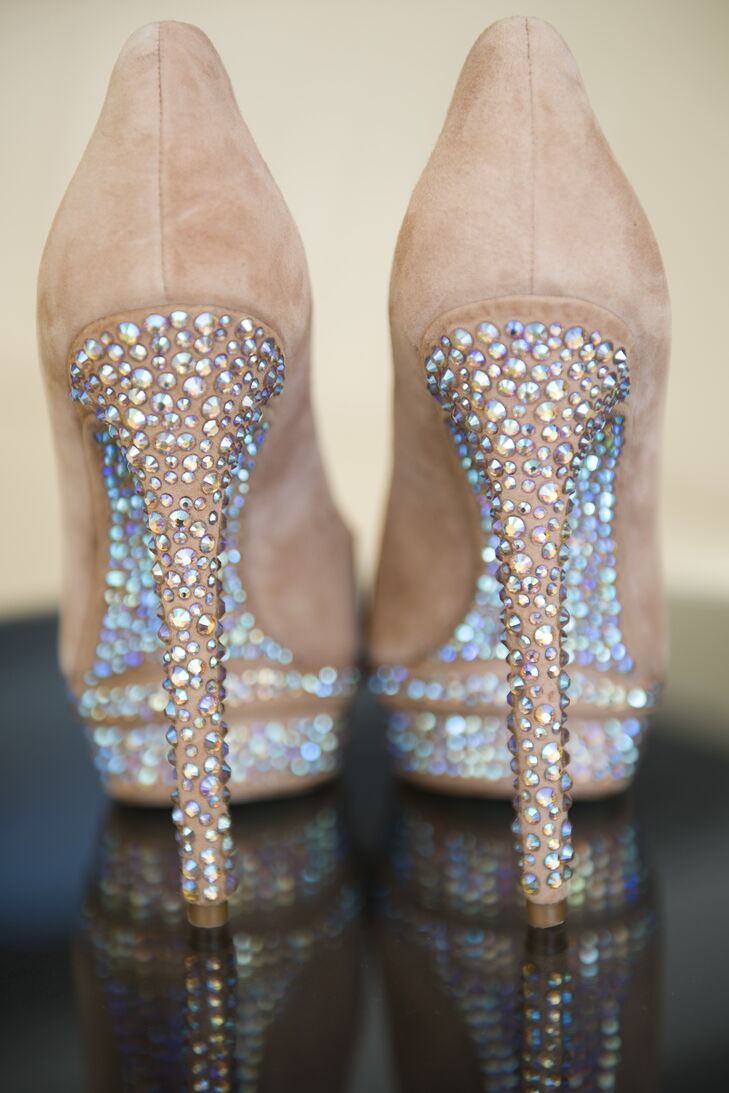 Rhinestone Studded Bridal Shoes