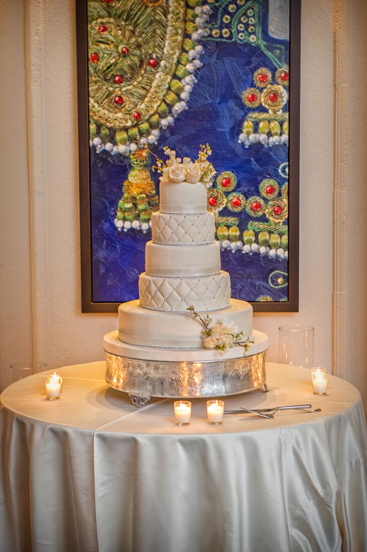 Tiered Ivory Fondant Wedding Cake