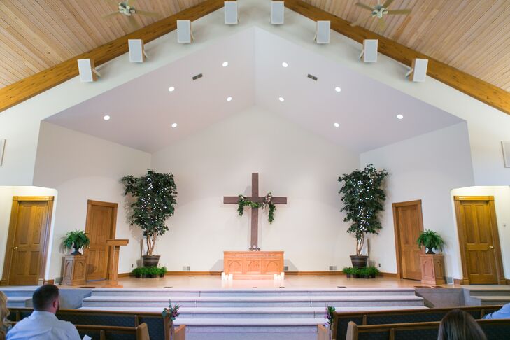 Simple Cross Church Decor