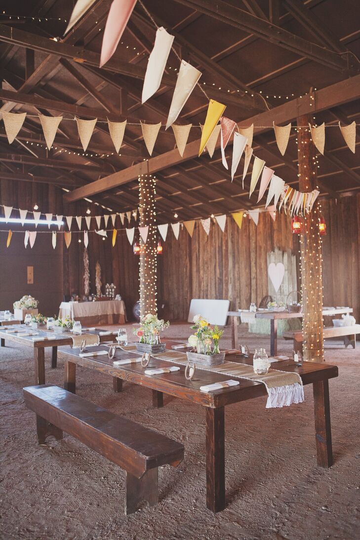 Playful Barn Reception