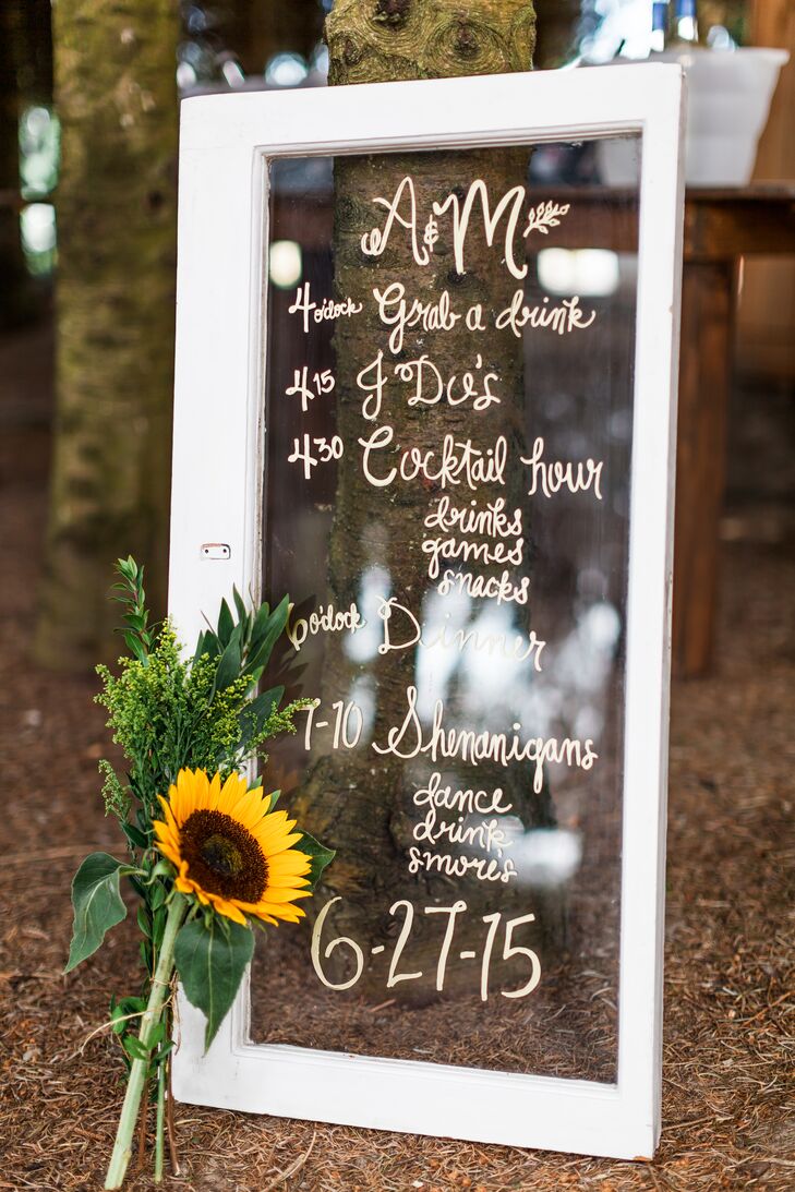White Glass Window Sign