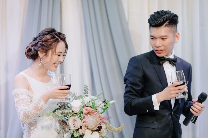 Classic Toast by Bride and Groom